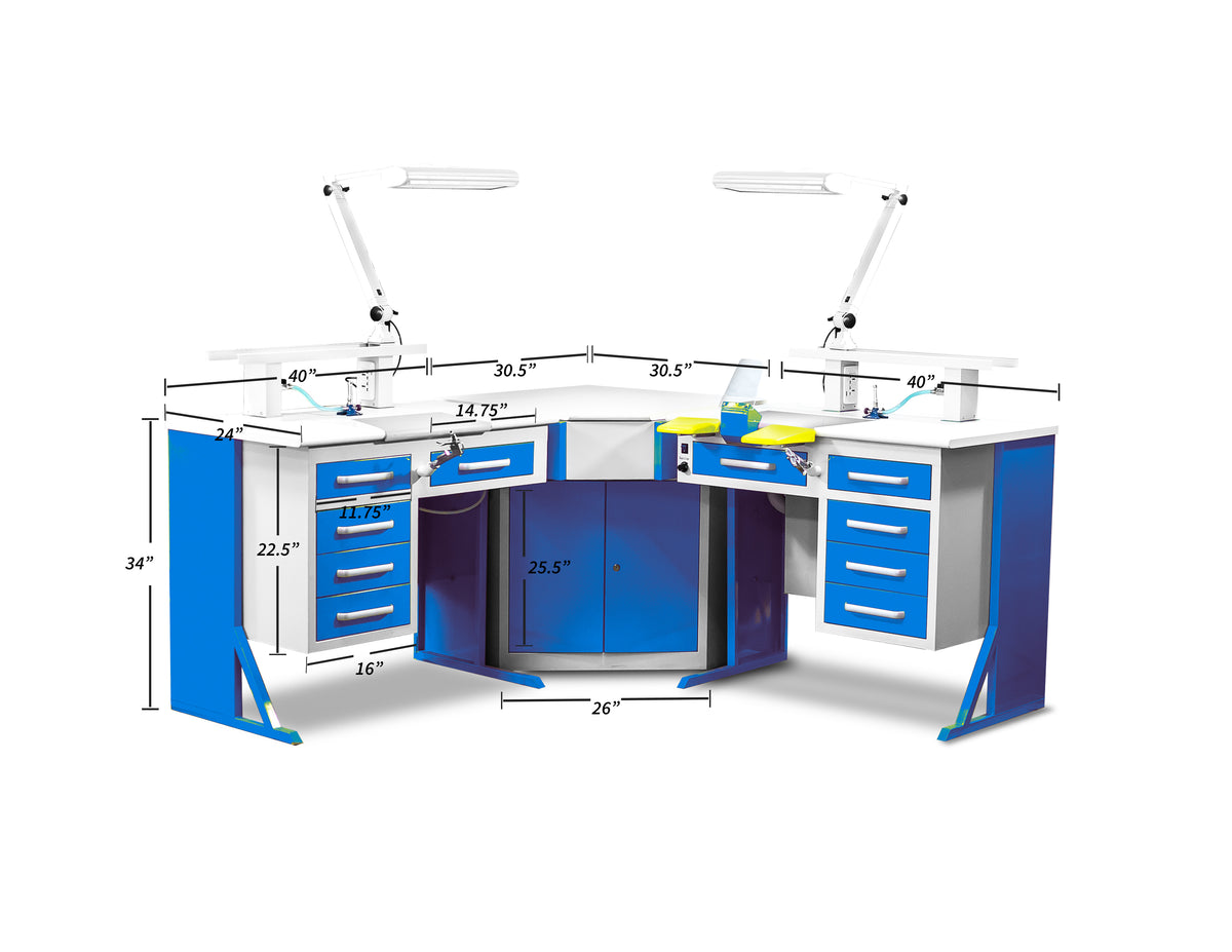 Three Piece Corner Workstation Package – DNA DENTAL SUPPLIES